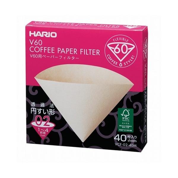 HARIO　VCF-02-40M　ペーパーフィルター02M40枚入り 446