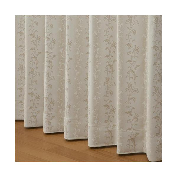 【在庫限り】[100×178]遮光・防炎カーテンプロローグ　ベージュ　2枚入　洗濯OK 449