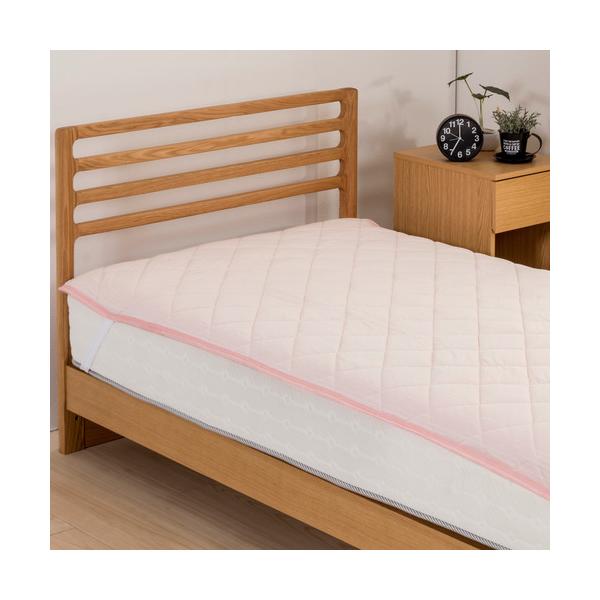 【在庫限り】夏物大処分[ダブル]　ひんやり冷たい接触冷感　敷パット　super　cool　ローズ　ヤマダオリジナル 449