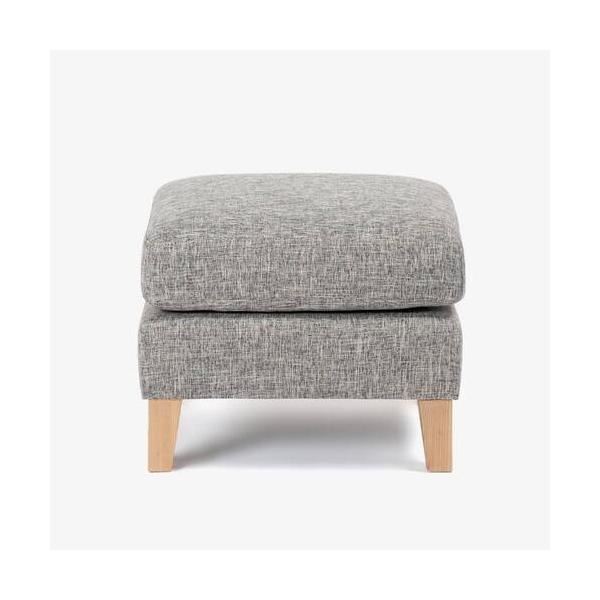 大塚家具　オットマン「イブ　SD-294C」布ライトグレー色　脚ナチュラル 448