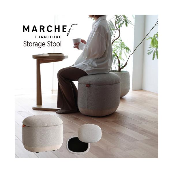 MARCHEf　マルシェフ　Storage　Stool　収納付きオットマンスツールMAS-3704NAナチュラル　ICHIBA　市場 448