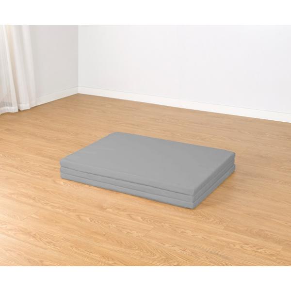 [シングル]　ヤマダデンキオリジナル　軽量マットレス　YMT23　グレー　　身体にフィットプロファイル加工　　3つ折り 449