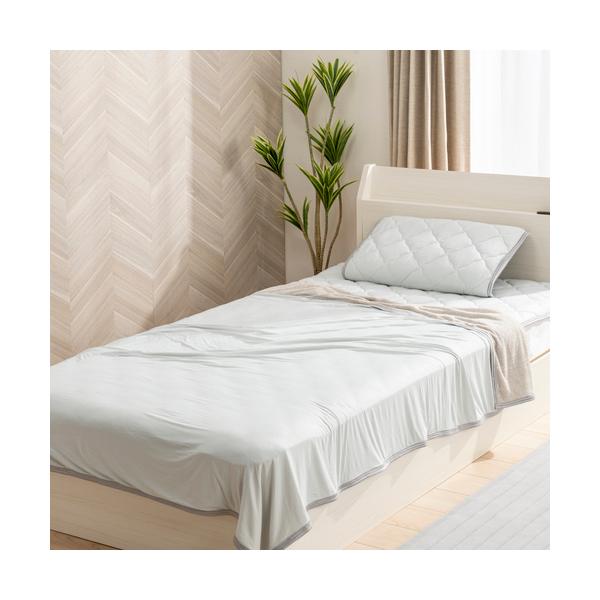 【在庫限り】夏物大処分2024　[ダブル]ひんやり冷たい接触冷感　SUPER　COOL　クールケット　グレー　ヤマダオリジナル 449