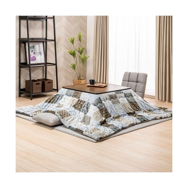 【こたつ＆布団セット】[正方形190×190]　ヤマダオリジナル　吸湿発熱こたつ布団　HOT　STYLE　ギャッベ　ウォッシャブル 449