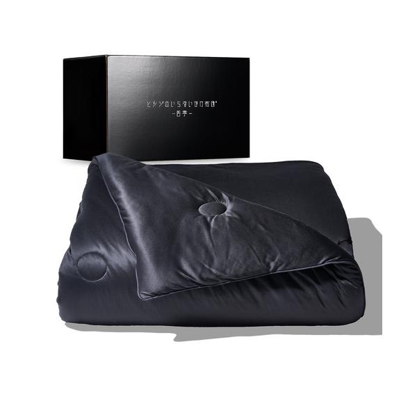 [シングル]太陽　ヒツジのいらない枕　ヒツジのいらないかけ布団　-四季-　ブラック　HTFA-001-BL-SG 449