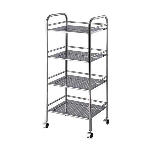 不二貿易株式会社　マルチワゴン4段　クロム 446