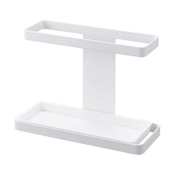 山崎実業　マグネットトレー付きバスブーツホルダー　Plate　幅23×奥9.5×高さ16　cm　ホワイト 446