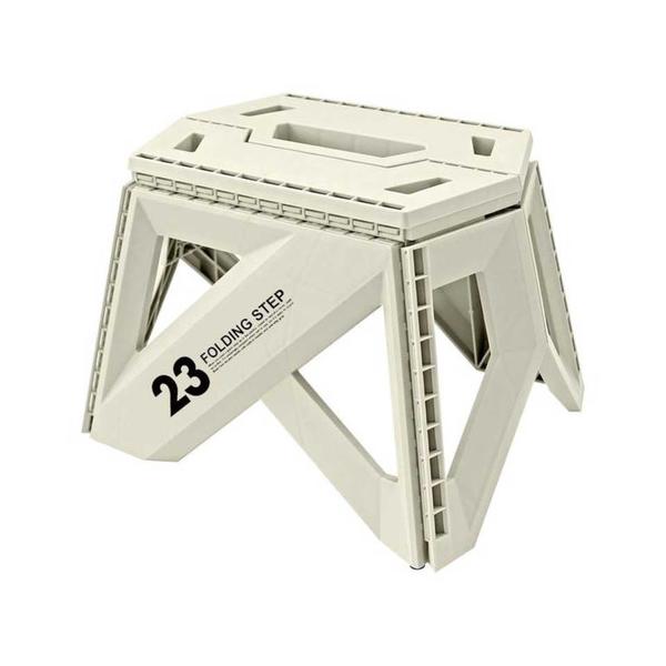トレードワン　折りたたみ踏み台　セノビー　ソリッド　LG23　30766　高さ23cm　ライトグレー 446