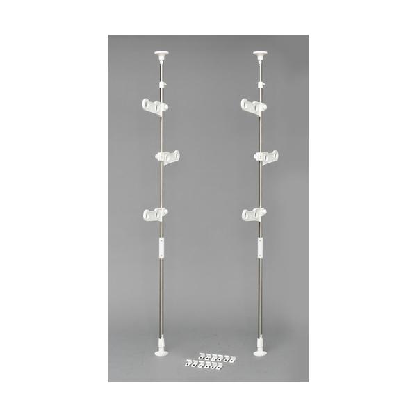 アイリスオーヤマ　IRIS　ステンレスベランダ物干し　奥行33.5〜58×高さ210〜300cm　SVI-300NR 446