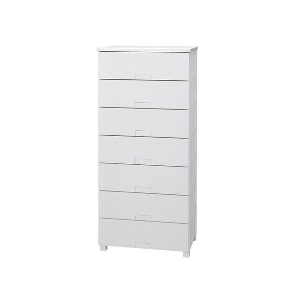 【期間限定大特価】天馬　Fits　フィッツチェスト　フルフラット　6507　幅65cm　7段　ロック付き　スムーズな引出し　収納　タンス　ホワイト 446