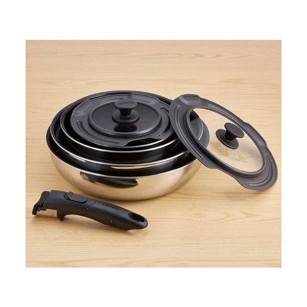 THERMOS　サーモス　取っ手のとれるフライパン8点セット　深型　食洗機対応　KSF-8A-S　ガス火IH両対応 446