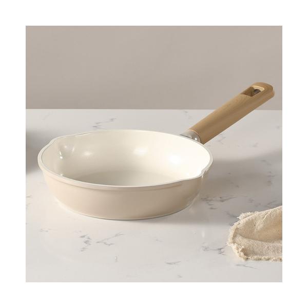 CAROTE(カローテ)　COSY-ICE　セラミック　IHディープパン　20cm　ミルクティー　NM-5081　ガス火IH両対応 446