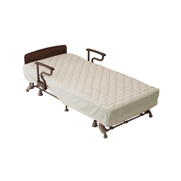 ATEX　パッド一体型マットレスカバー（収納式電動リクライニングベッド　YMD-B2401／YMD-B2402専用）　アイボリー　AX-BZ712／IV 448