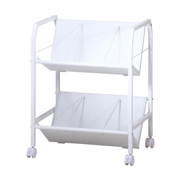 不二貿易　ファイルワゴン2段　ホワイト　83983 448