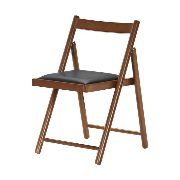 不二貿易　フォールディングチェアー　ミディアムブラウン　95783 448