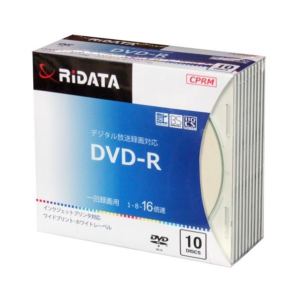 RiDATA　録画用DVD-R　5mmスリムケース10枚入　D-RCP16X.PW10RD　SC　D 18