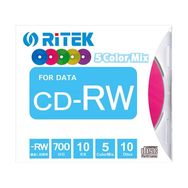 RiDATA　CDRW700.MIX10PA　データ用CD-RW　700MB　10枚スリムケース 120
