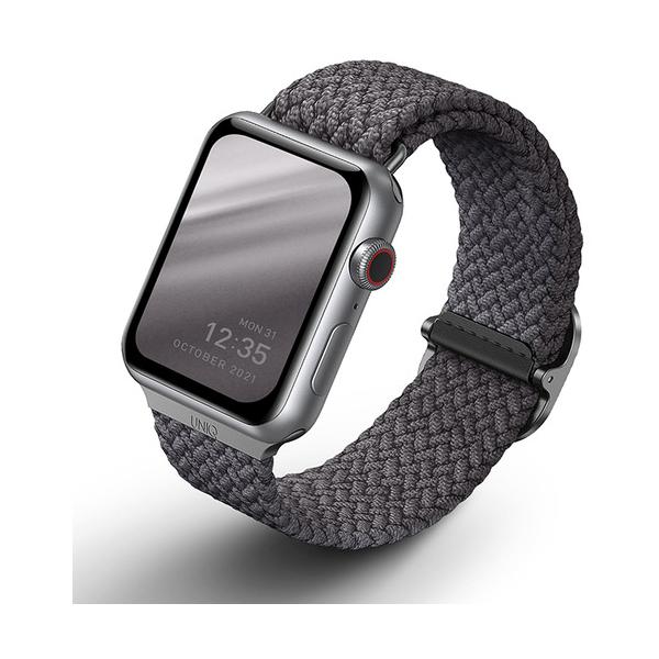 KENZAN　UNIQ-44MM-ASPGRY　Apple　Watch　44／45／46mm用編み込みバンド　ASPEN　GRANITE　GREY　UNIQ44MMASPGRY 500