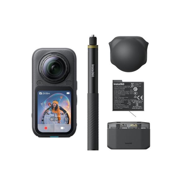 Insta360　CINSABXA-X603　insta360　X6　デュアル1／1.1インチ正方形センサー搭載　8K50fps　360度動画対応　予備バッテリー付　ブラック 15