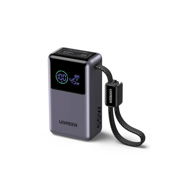 UGREEN　85301　Nexode　モバイルバッテリー　55W　10000mAh　USB-Cケーブル内蔵 500