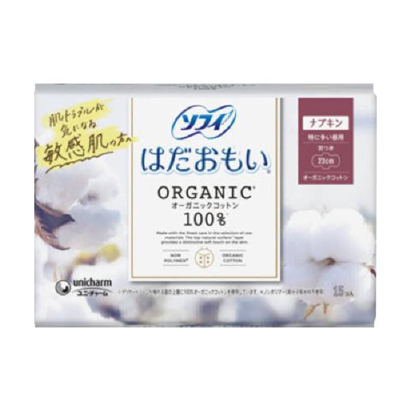 ユニ・チャーム　ソフィ　はだおもい　オーガニックコットン　羽つき　15枚 861