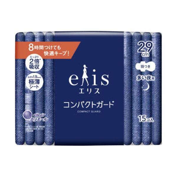 大王製紙　エリス　コンパクトガード　特に多い夜用　290　羽つき　15枚 861
