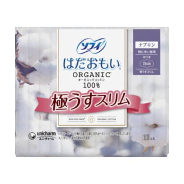 ユニ・チャーム　ソフィ　はだおもいオーガニックスリム260羽つき　13枚 861
