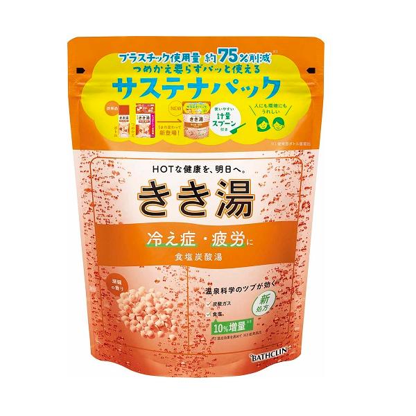 バスクリン　きき湯　食塩炭酸湯　サステナパック　入浴剤　360g 861