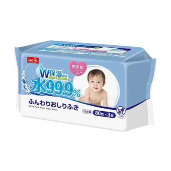 レック　Ｌ９９．９ふんわりおしりふきｗ　８０枚Ｘ３Ｐ 861