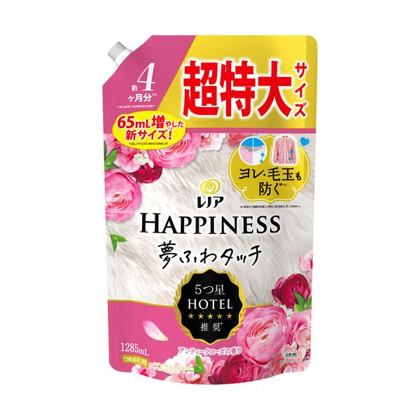 P&amp;Gジャパン　レノアハピネス夢ふわタッチ　華やかに香るアンティークローズの香り　詰替　超特大サイズ　1285ml 861