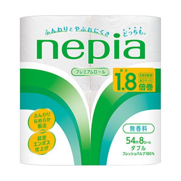 王子ネピア　ネピア　トイレットロール　1.8倍巻　ダブル　54m　8ロール 861