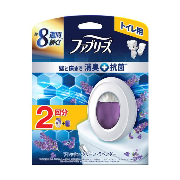 P&amp;G　ファブリーズトイレ用消臭剤プレミアムシリーズ+抗菌フレッシュクリーンラベンダー　本体+替　2個パック 861