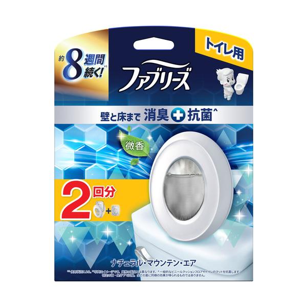 P&amp;G　ファブリーズトイレ用消臭剤プレミアムシリーズ+抗菌ナチュラルマウンテンエア　本体+替　2個パック 861