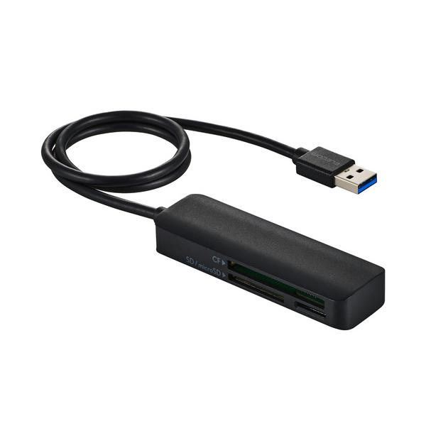 エレコム　MR3-C30BK　カードリーダー　USB3.2(Gen1)　SD　microSD　コンパクトフラッシュ　Windows　Mac対応　ブラック 135