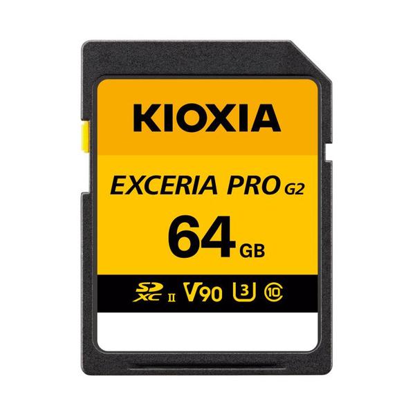 KIOXIA　KSDXU-B064G　SDXCカード　64GB　Class10　UHS-II　UHSスピードクラスU3　ビデオスピードクラスV90 135