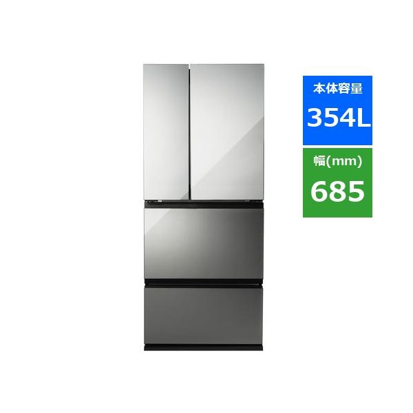 ツインバード　HR-EI35B　4ドア冷蔵庫　中身が見える冷蔵庫　354L　ブラック　HREI35B 30