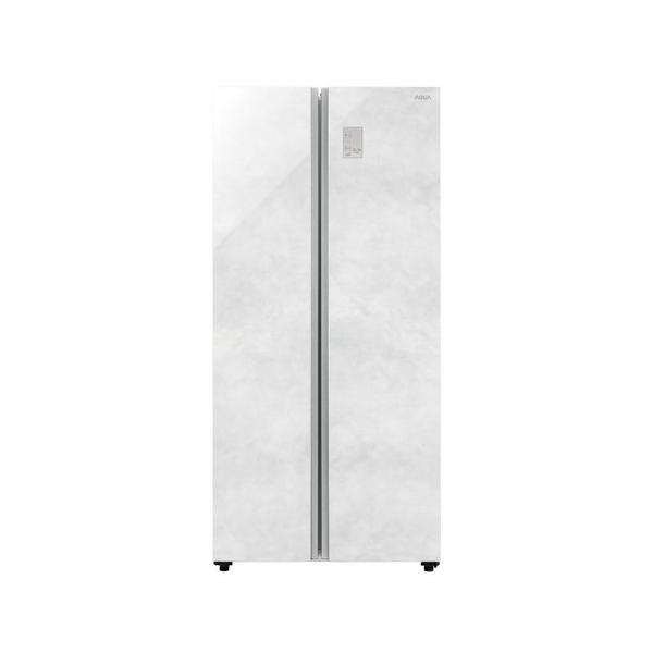 AQUA　冷蔵庫　475L　観音開き　2ドア　幅83.5cm　大容量フリーザー　タッチパネル　AQR-SBS48A(W)　クリアマーブルホワイト 30