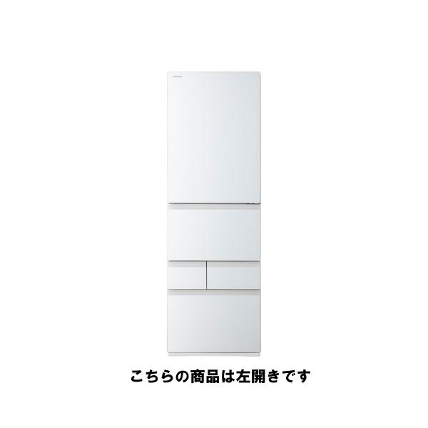 東芝　冷蔵庫　411L　左開き　5ドア　幅60cm　野菜室がまんなか　一気冷凍　節電モード　GR-A41GXHL(EW)　ホワイト系 30