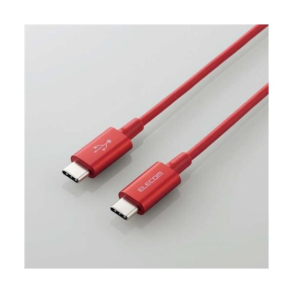 エレコム　MPA-CCPS20PNRD　USB2.0ケーブル(C-C、PD対応、耐久仕様)　2.0m　レッド 500