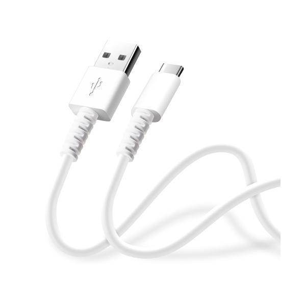 PGA　PG-YWCA05WH　充電／通信　やわらかケーブル　USB-AtoUSB-C　Premium　Style　0.5m　ホワイト 500