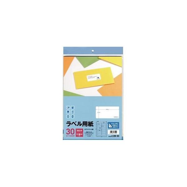 エーワン　ラベル用紙　12面　30シート　角丸　L12B-30 119