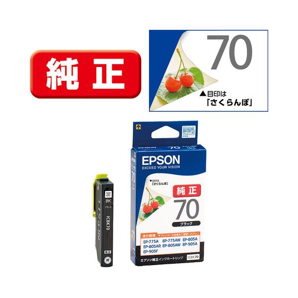 エプソン　ICBK70　インクカートリッジ　ブラック 119