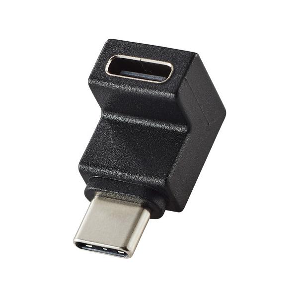 エレコム　MPA-CFCMLAD02BK　USBアダプター　L字縦　USB　Type-C　プラグ-　USB　Type-Cポート　ブラック 500