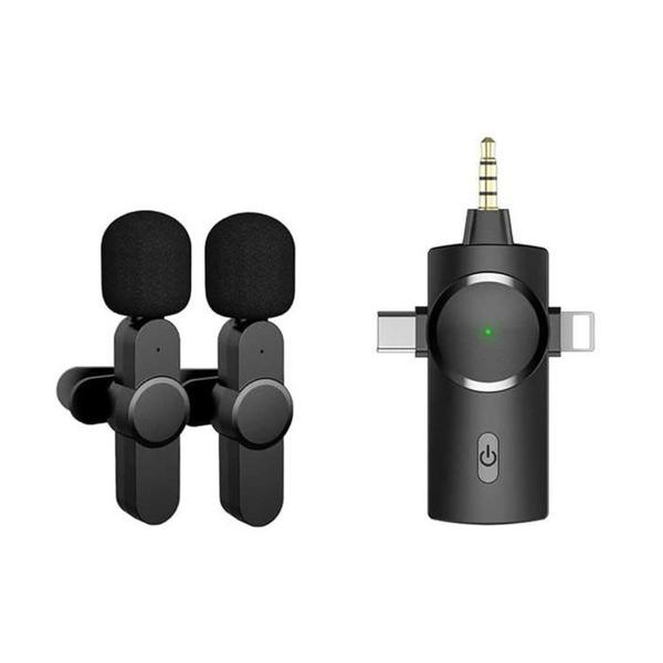 RM　RM-Y2907YMIC3W　ワイヤレスマイクロホン　3in1ピンマイク　2P　　ブラック 500