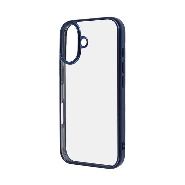 レイ・アウト　iPhone　16　Like　standard　衝撃吸収　バンパー　メタ　HBケース　／　BL　RT-P46CC16／AM 500