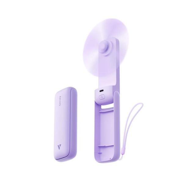 AECOOLY　PF01PL　Pocket　01　Foldable　Handheld　Fan　折りたたみ式　3段階風量切替　自動停止機能付　パープル 33