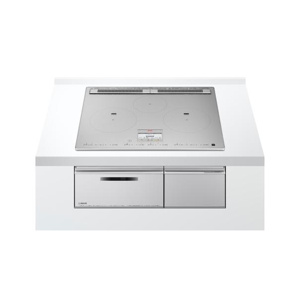 HITACHI　HT-N100STF(S)　送料無料　ビルトインIHクッキングヒーター　3口IH　200V　天板幅60cm　プレミアムシルバー 362