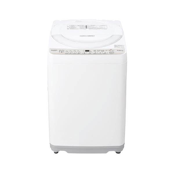 シャープ　全自動洗濯機　洗濯7kg　幅52cm　節水コース　穴なしサイクロン洗浄　自動槽洗い　ESY718　ベージュ系 40