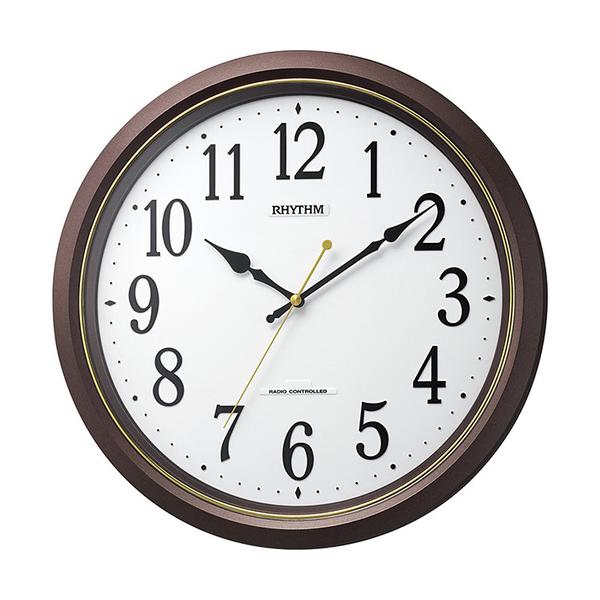 リズム　8MY565SR06　電波掛時計　RHYTHM　茶 820