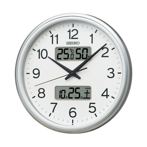 セイコー　KX275S　電波掛け時計　プラスチック枠(銀色メタリック塗装) 820